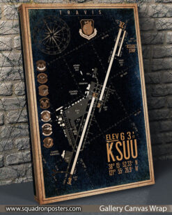 Travis AFB KSUU Airfield Map 349th MSG - Squadron Posters
