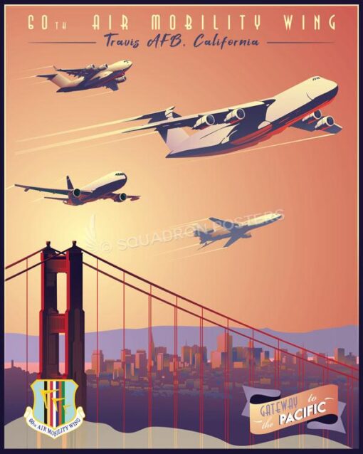 Travis AFB 60th AMW - Squadron Posters