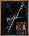 Travis AFB KSUU Airfield Map Art - Squadron Posters