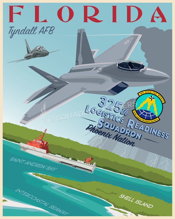 Tyndall AFB 325th LRS F-22 - Squadron Posters