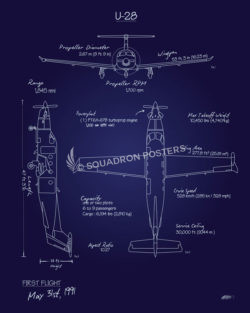 U-28 Blueprint Art - Squadron Posters