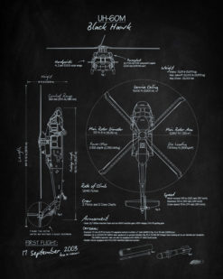 UH-60M Black Hawk Blackboard - Squadron Posters