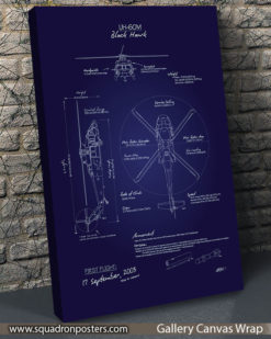UH-60M Black Hawk Blueprint - Squadron Posters