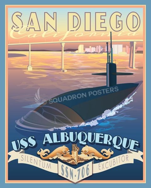 San Diego USS Albuquerque (SSN-706) - Squadron Posters