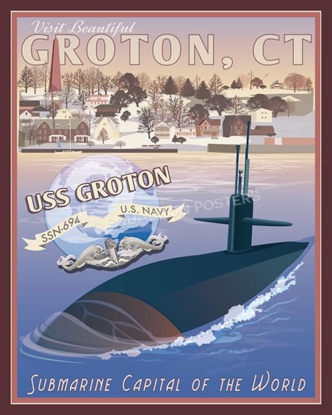 Groton CT, USS Groton (SSN-694) - Squadron Posters