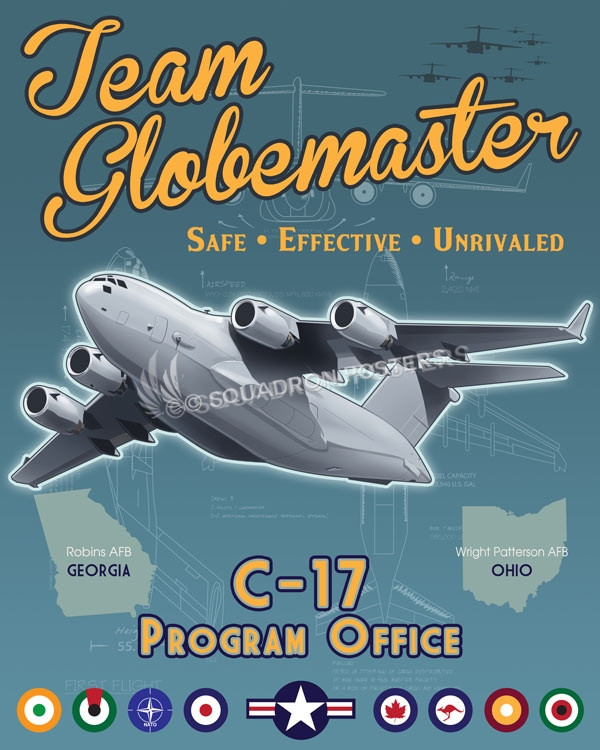 C-17 System Program Office poster art - Squadron Posters