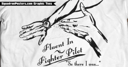 Fighter Pilot hands T-shirt - Squadron Posters