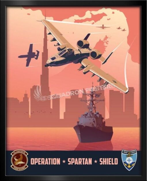 Al Dhafra AB UAE 75th FS Operation Spartan Shield - Squadron Posters