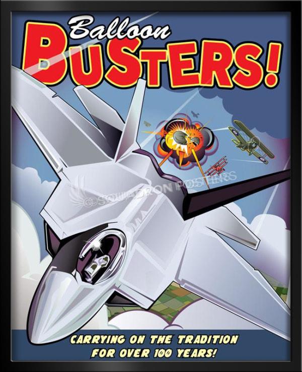 Balloon Buster F-22 - Squadron Posters