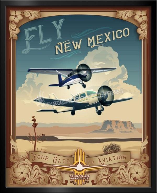 Cannon AFB Aero Club C-172 Piper Warrior III - Squadron Posters