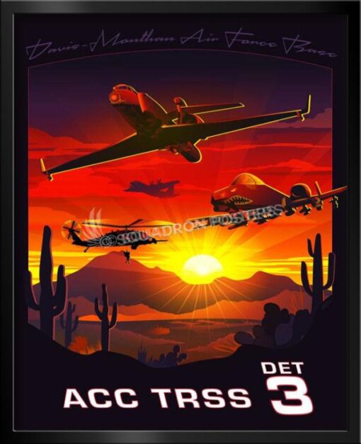 Davis-Monthan AFB 43d ECS ACC TRSS Det 3 Art - Squadron Posters