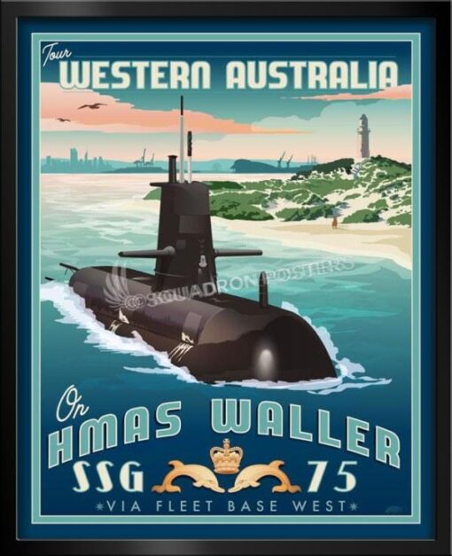 Fleet Base West Garden Island HMAS Waller Art - Squadron Posters
