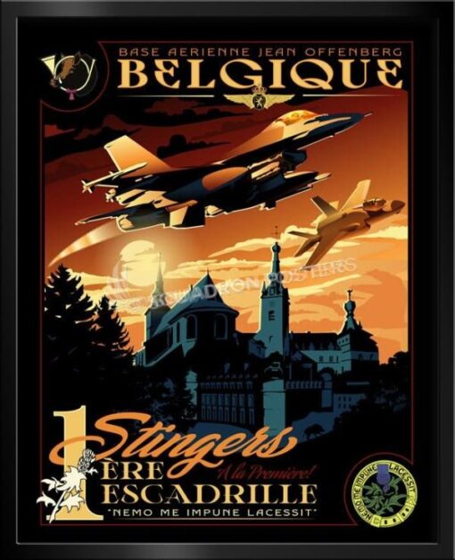 Florennes AB Belgium 1st FS - Squadron Posters
