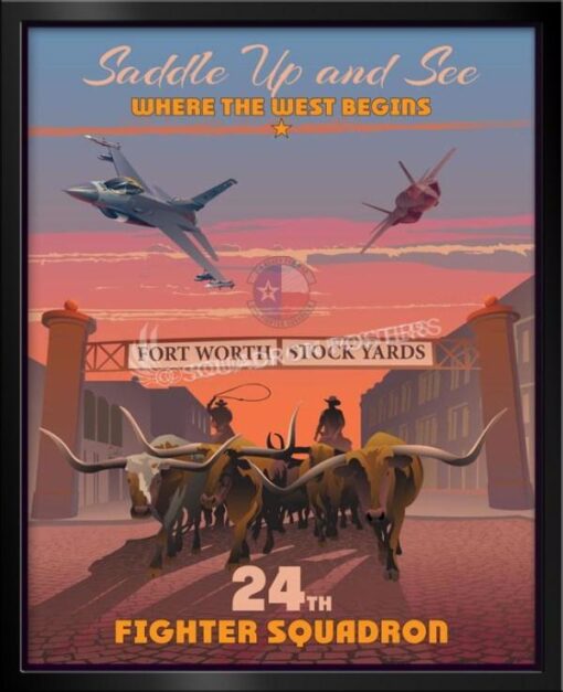 Fort Worth Texas 24th Fighter Squadron - Squadron Posters