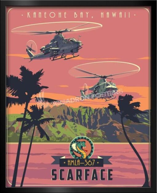 Kaneohe Bay Hawaii HMLA-367 - Squadron Posters