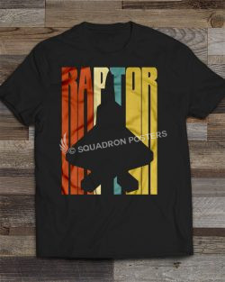 80's Retro F-22 Raptor T-shirt - Squadron Posters