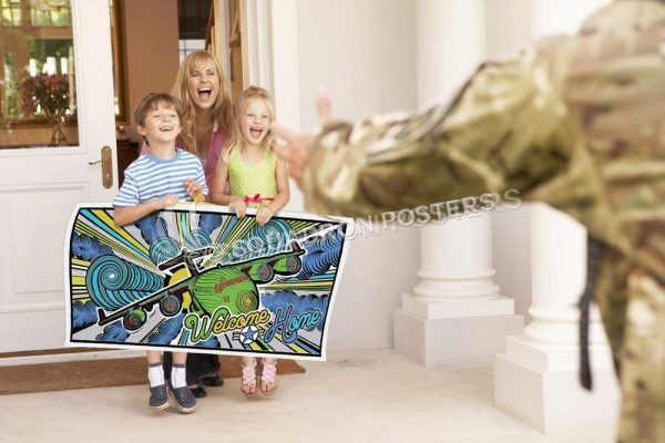 Military Deployment Welcome Home Banner C-17 Color - Squadron Posters